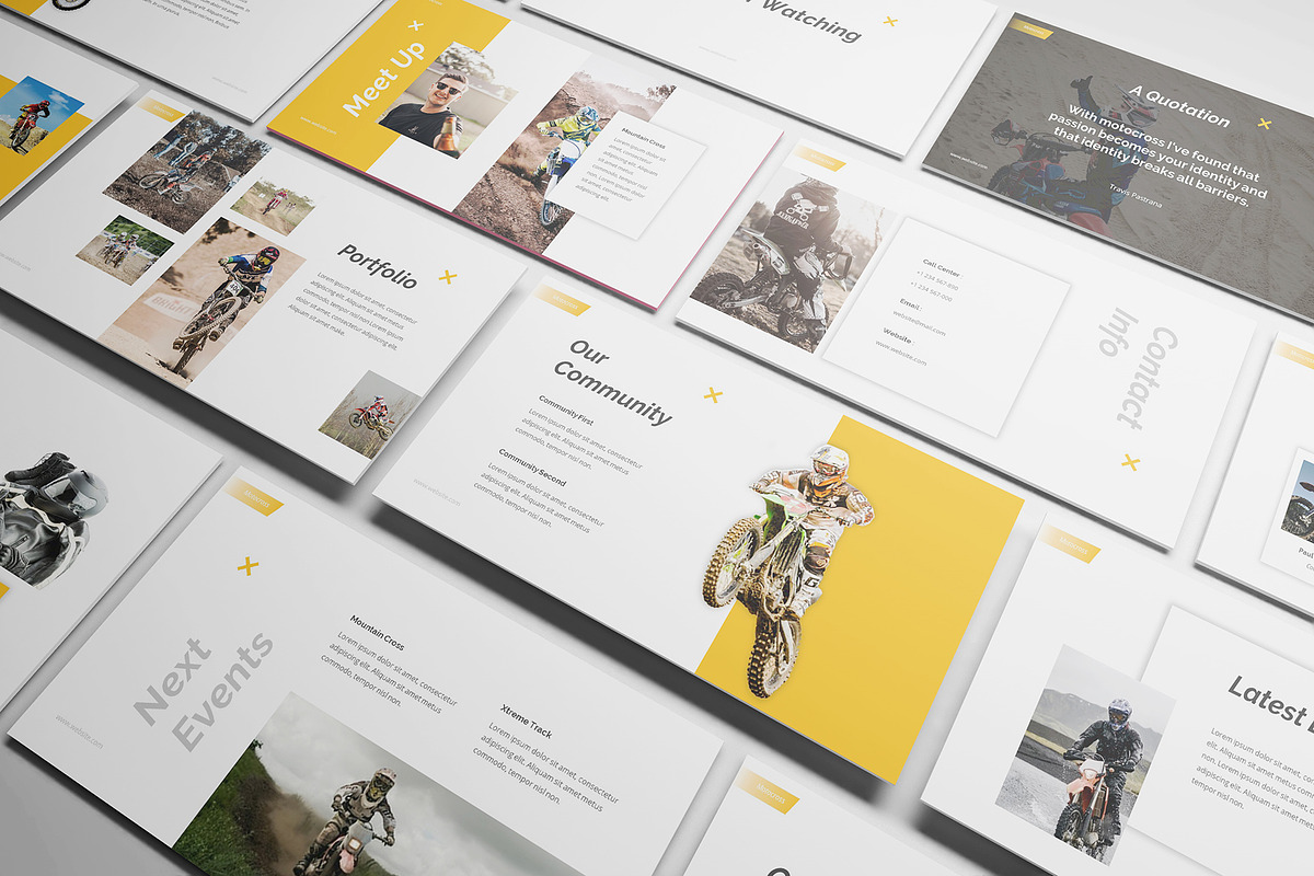 Motocross Powerpoint Template, a Presentation Template by Formatika Studio