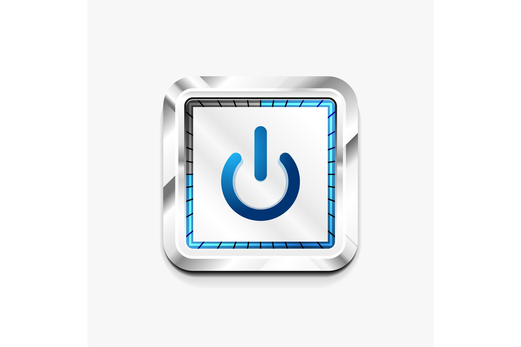 Power button technology logo, digital art techno concept, on off icon ...