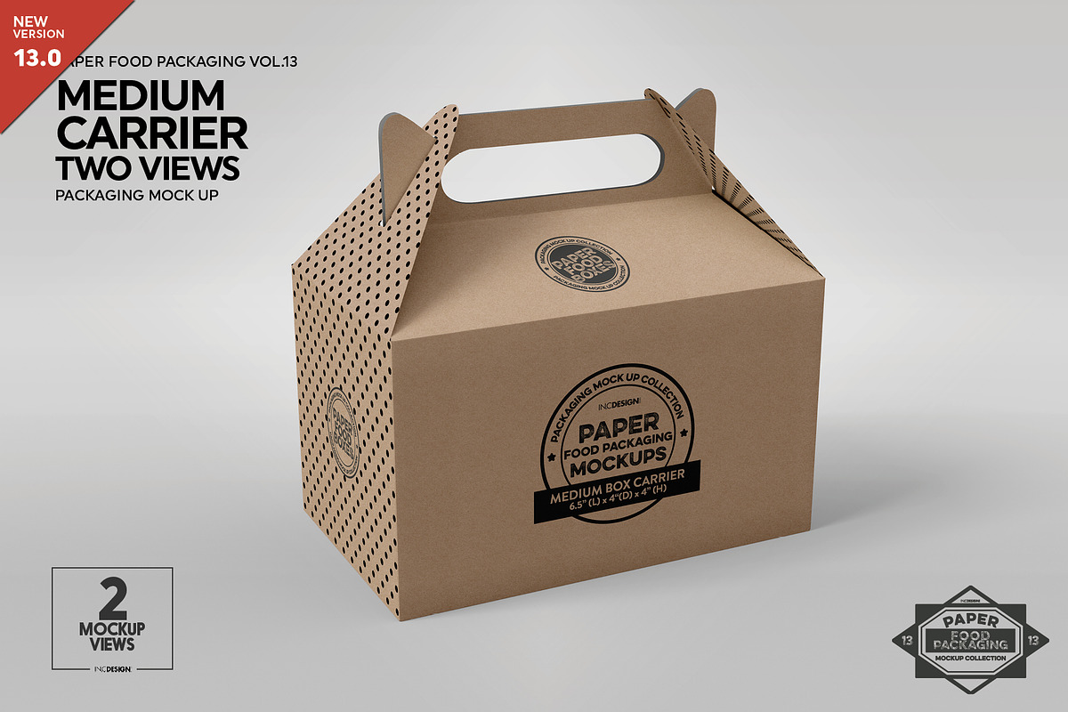 Medium Box Carrier Packaging Mockup, a Packaging Mockup by INCDesign