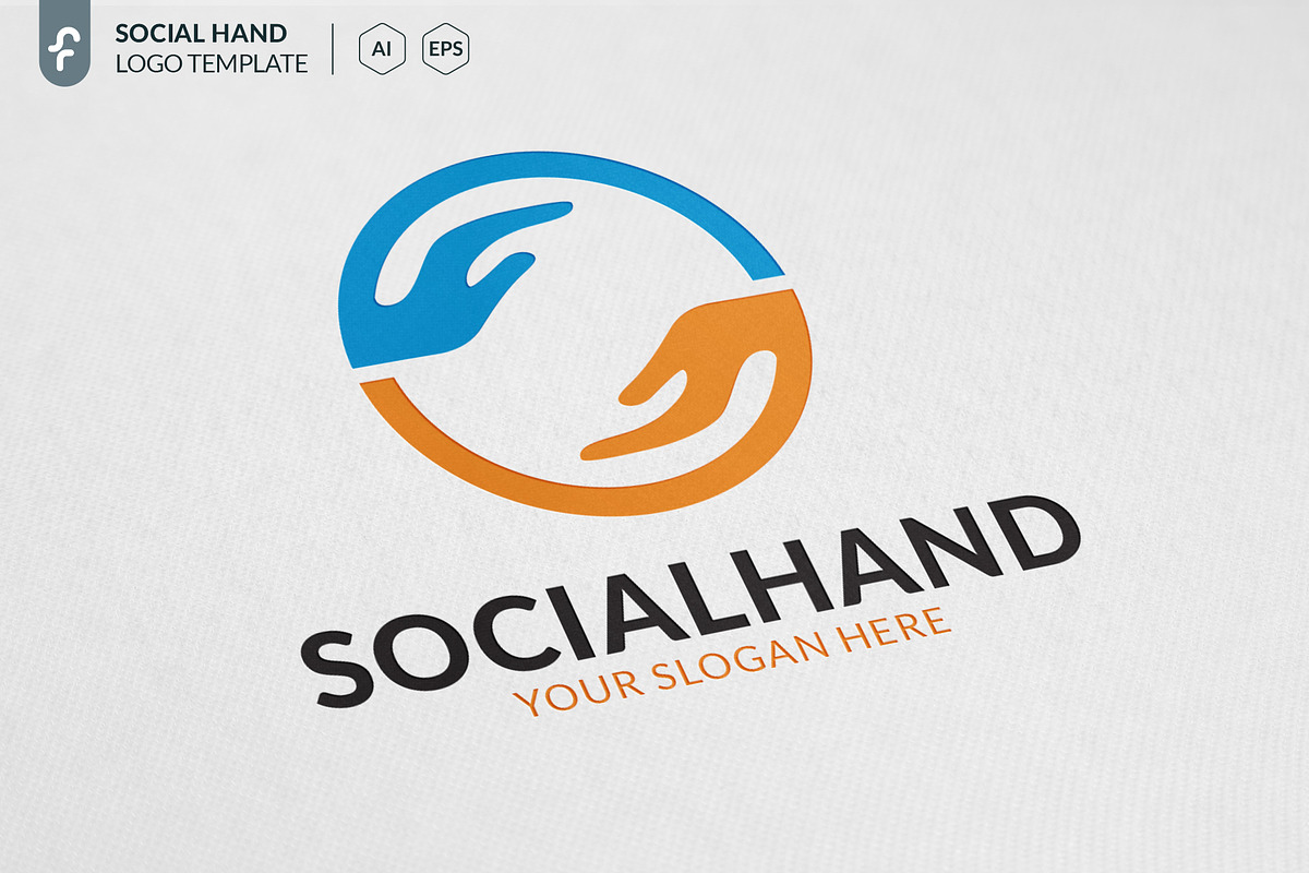 Social Hand Logo, a Branding & Logo Template by ft.studio