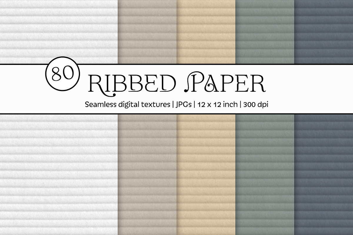 Ribbed Paper Textures, a Texture Graphic by Julie Campbell | Creative ...