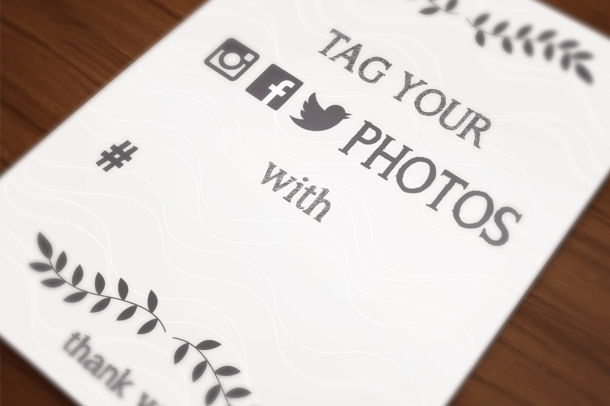 Event hashtag posters, a Flyer Template by Elegrad Design Agency