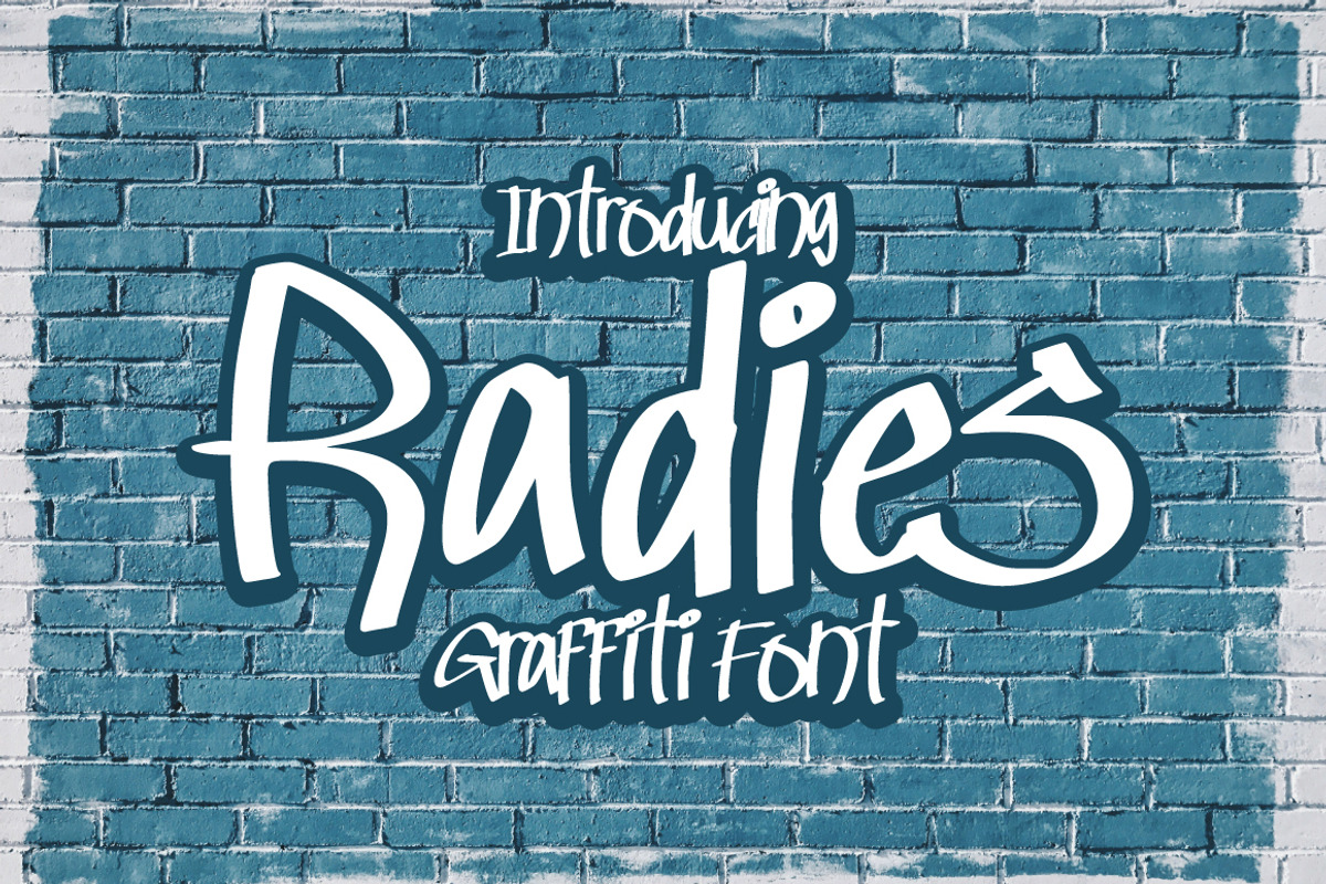 Radies - Graffiti Font, a Handwritten Font by tebaltipislab