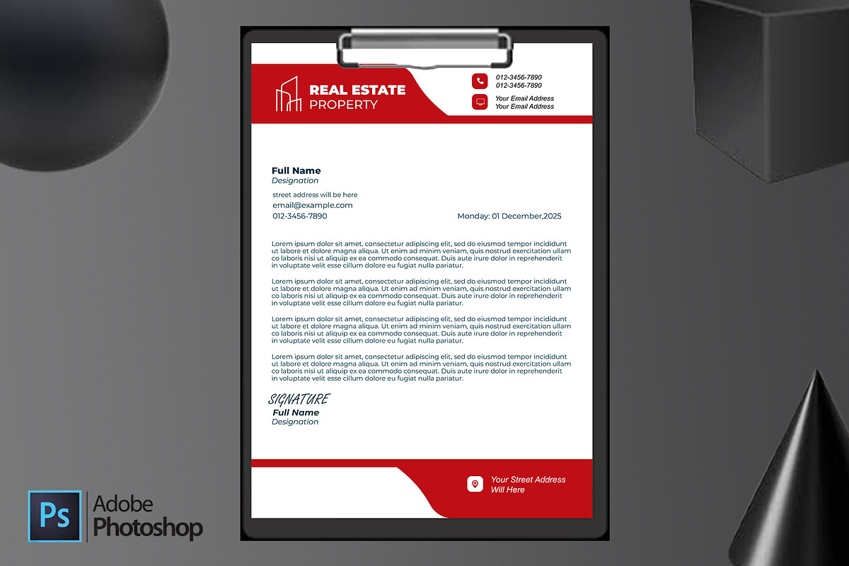Stationery Letterhead Template