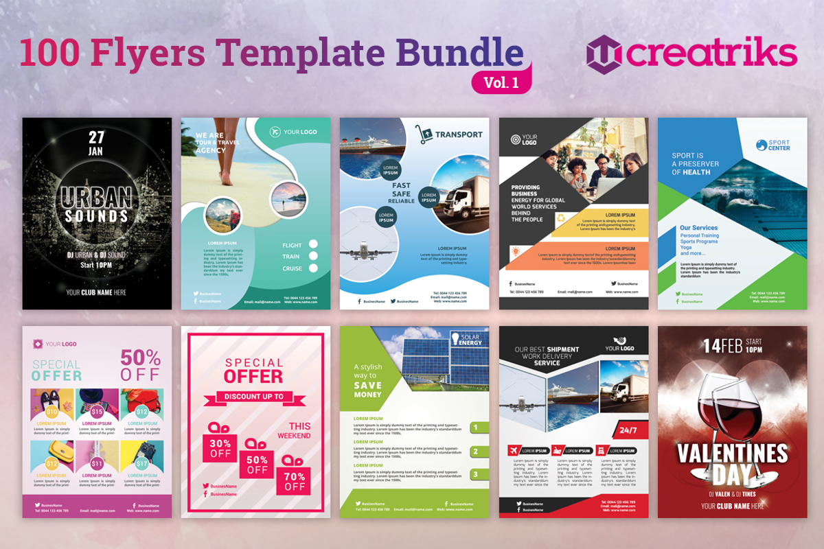 100+ Awesome Flyer Templates, a Flyer Template by Creatricks