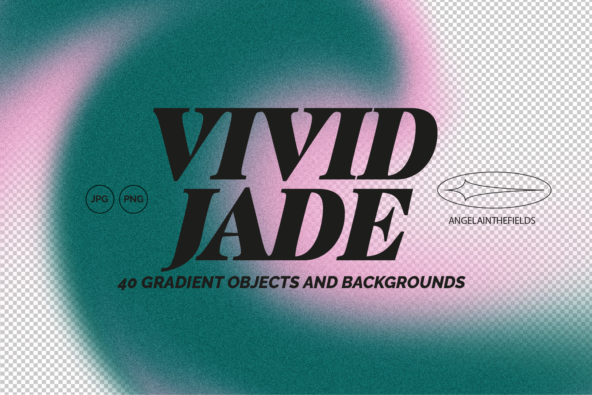 VIVID JADE Gradient Set, a Texture Graphic by angelainthefields