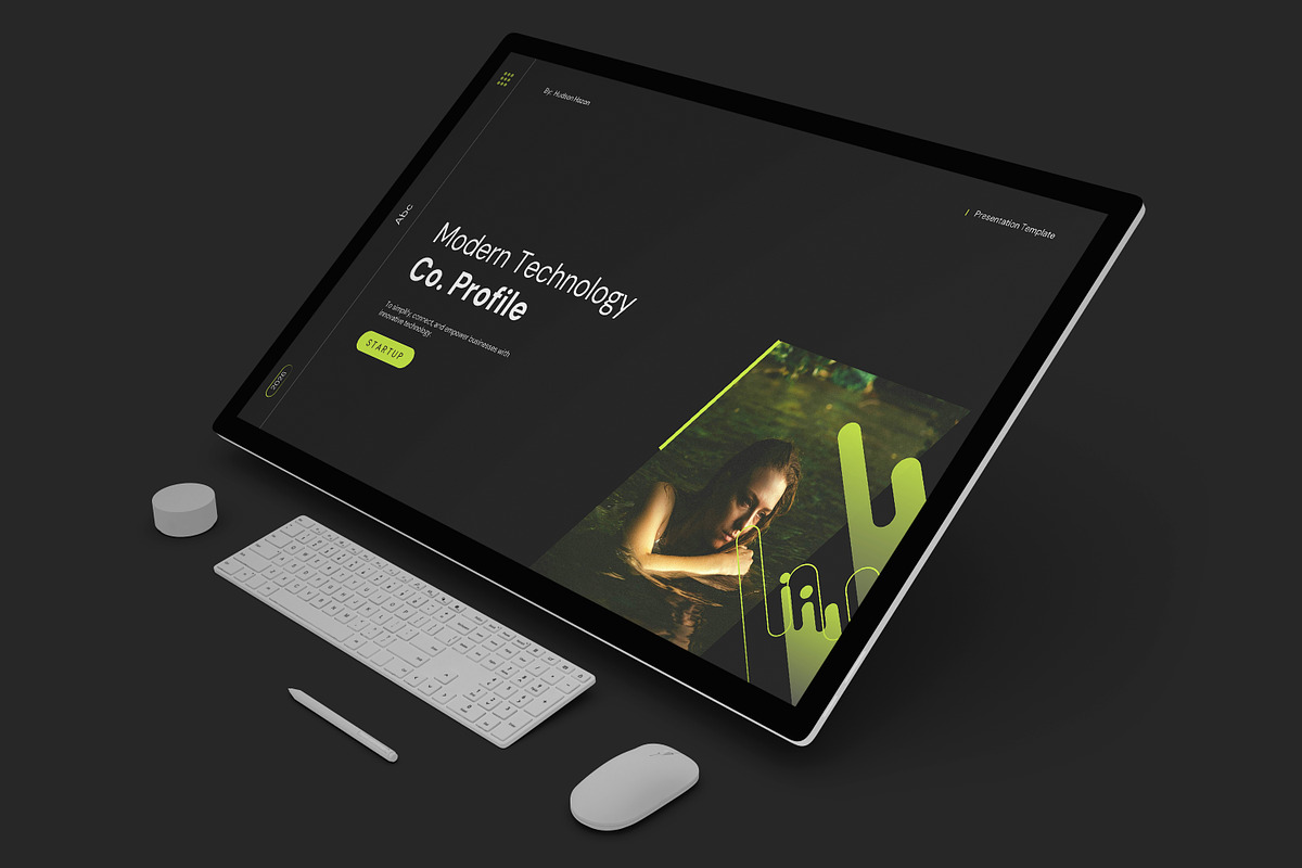 Modern Tech Company Profile Template, a Presentation Template by ...