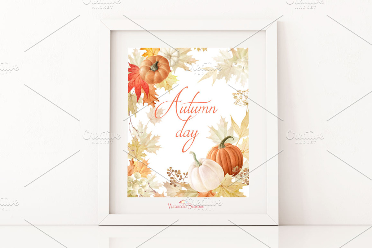 Watercolor clipart Autumn day, a Graphic by WatercolorSeasons ...