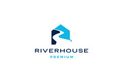 river house logo vector icon, a Branding & Logo Template by vastard