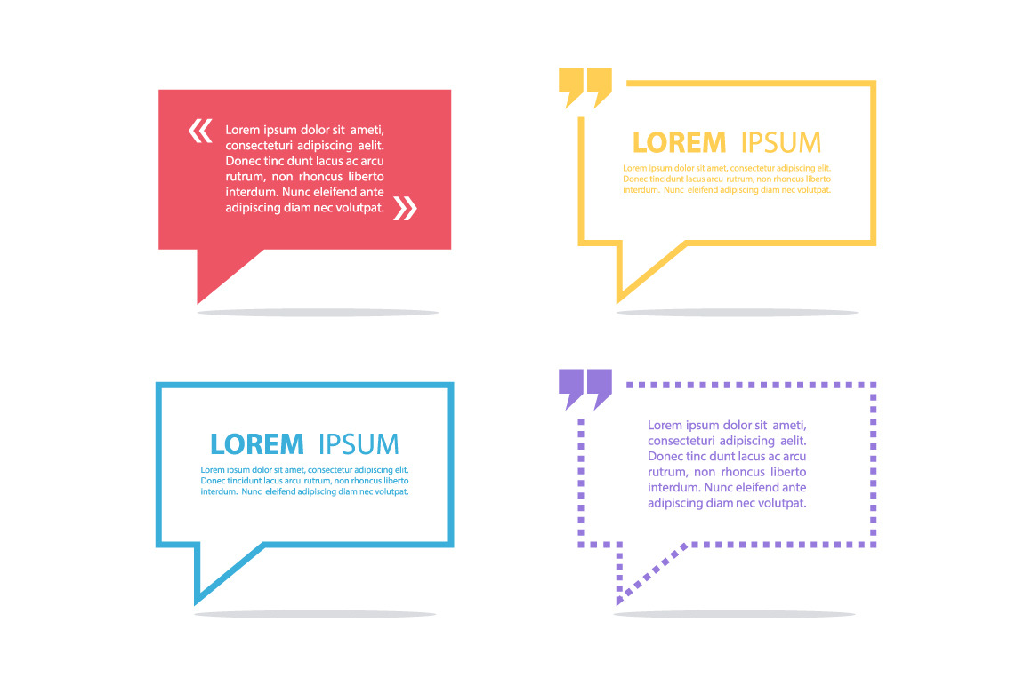 Quote text bubbles., a Graphic by Finevector