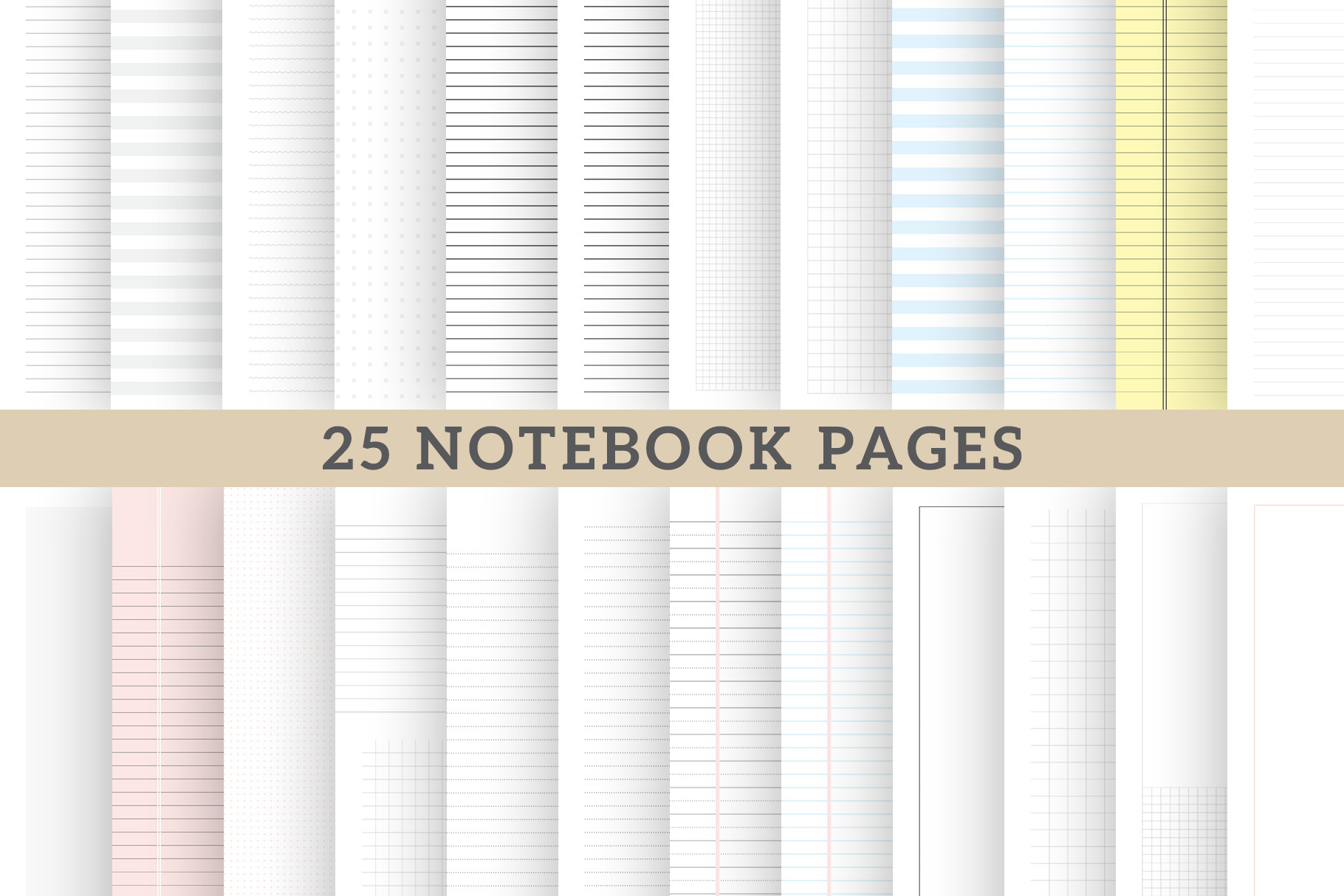 Notebook Paper Pages