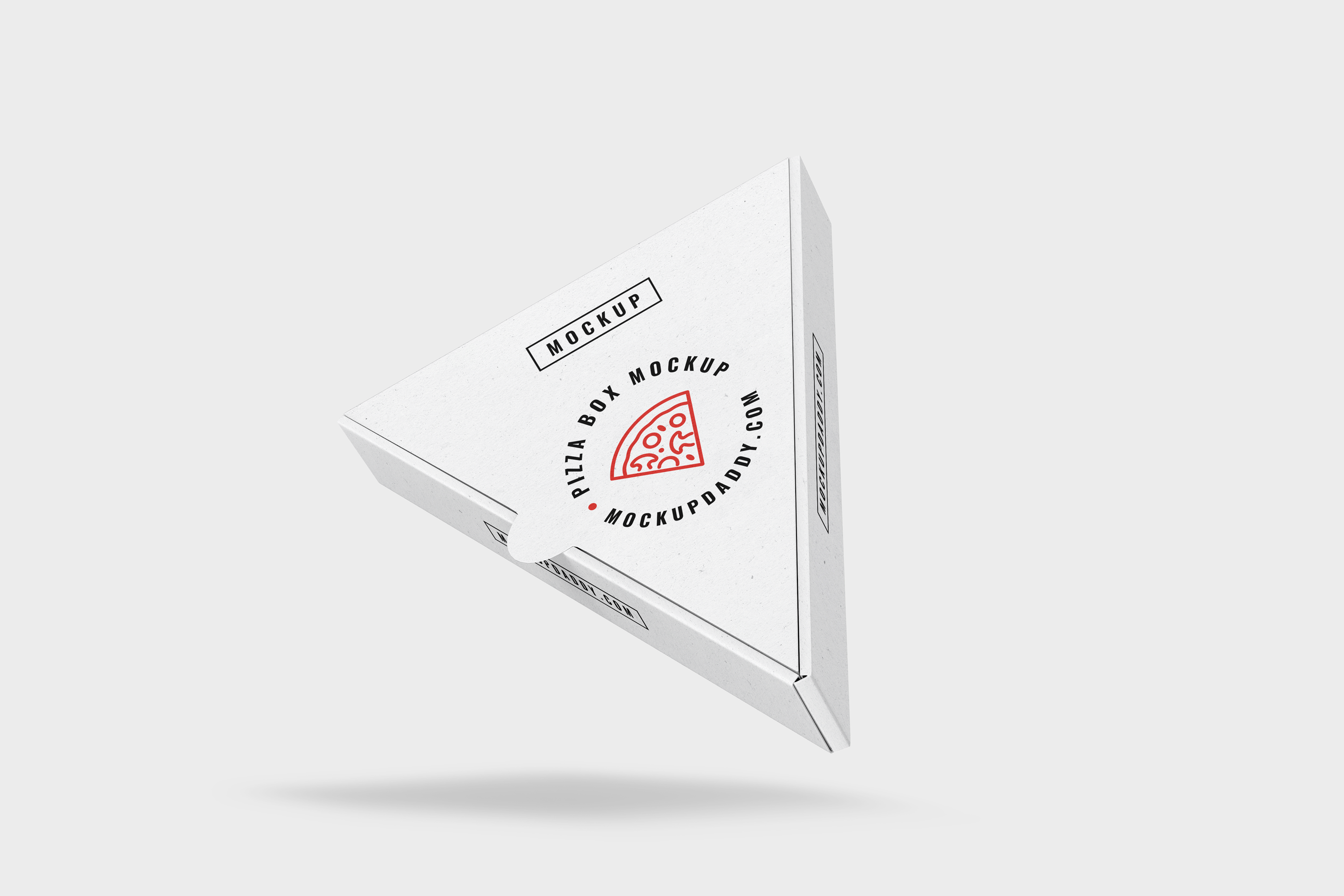 Triangle Pizza Slice Box Mockup, a Packaging Mockup by Mockupdaddy