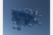 Water in zero gravity, an Illustration by 3D Graphics Shop