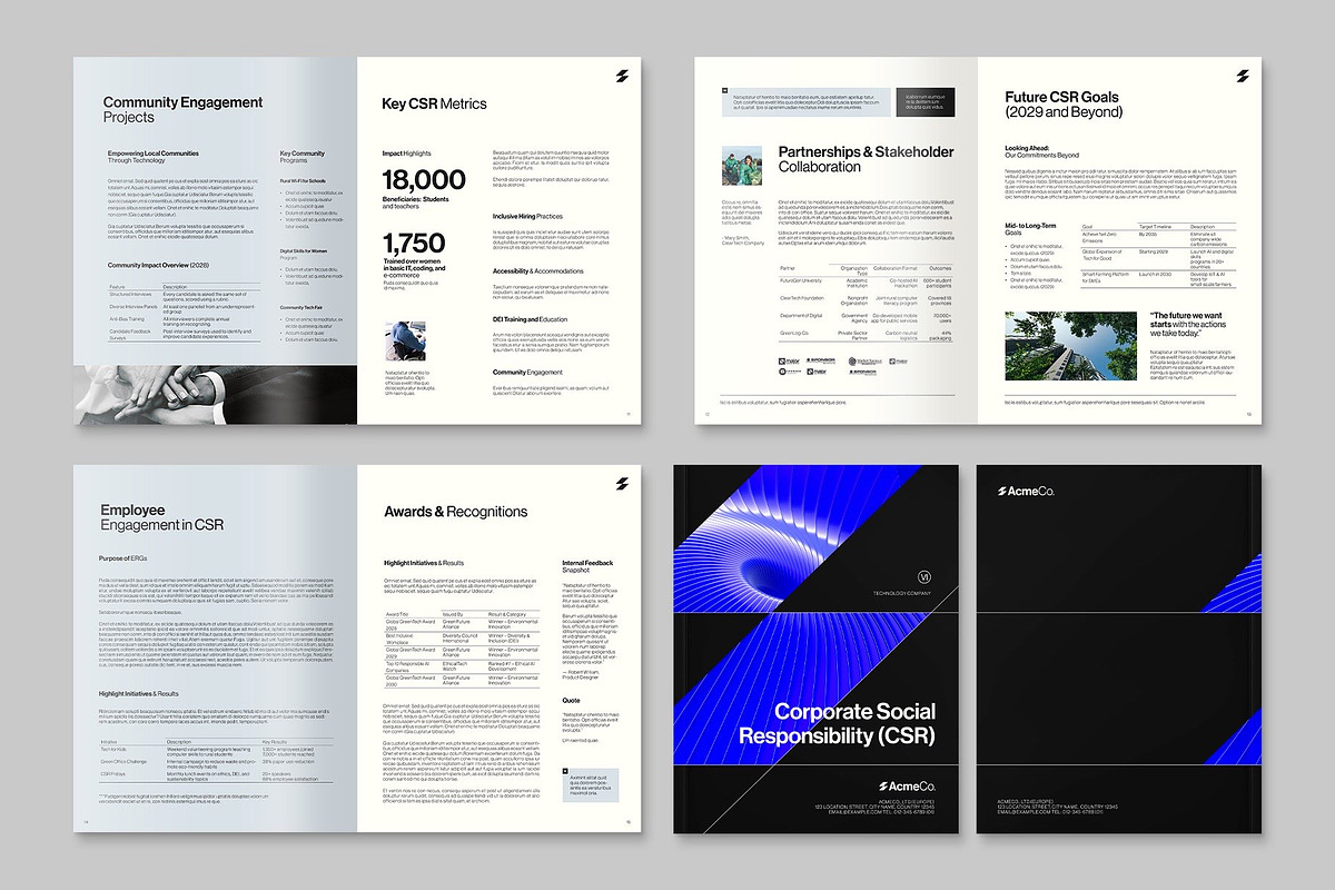 CSR Report Brochure Template, a Brochure Template by BrandPacks