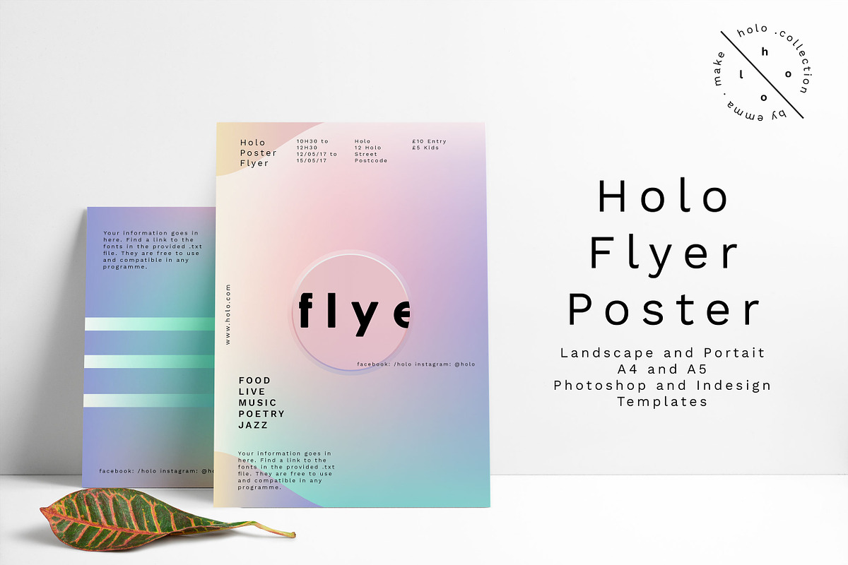 Holo Poster Flyer, a Flyer Template by Emma Make