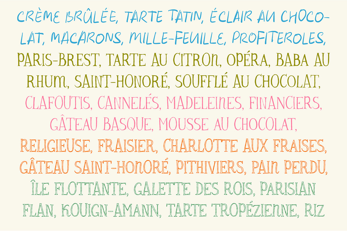 Cocktail Night Festive Hand-drawn Font