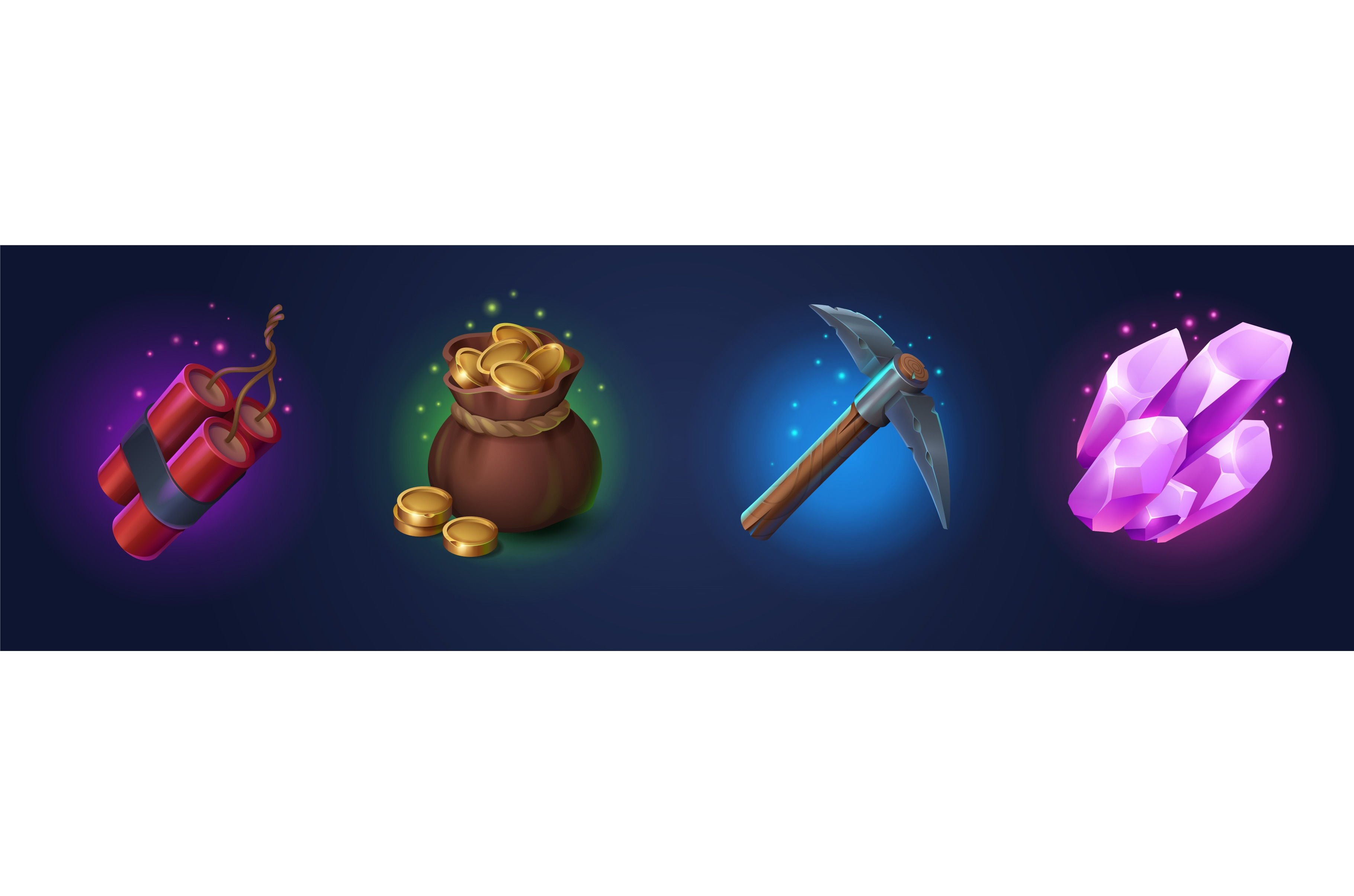 Game props icons dynamite, coins, an Architecture Photo by art PVP - market