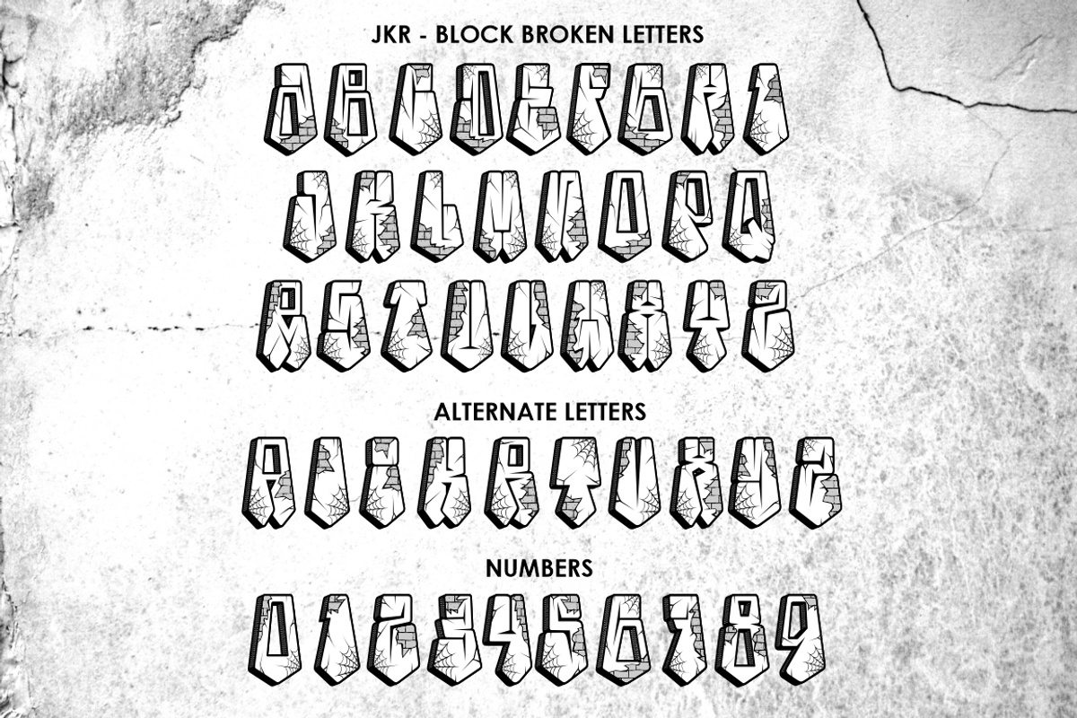 BLOCK LETTERS - TYPOGRAPHY FILE