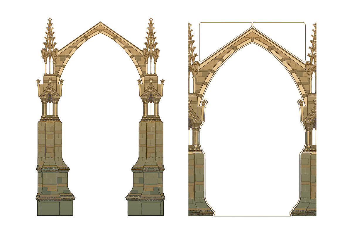 Medieval Decorative Frames, a Decorative Illustration by AntonPix Studio