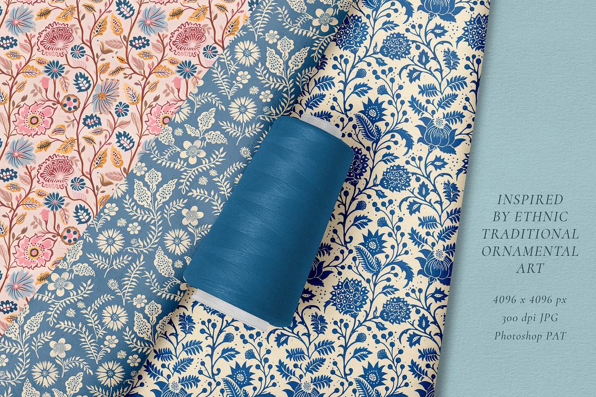 Ethnic Indian Print Seamless Patterns
