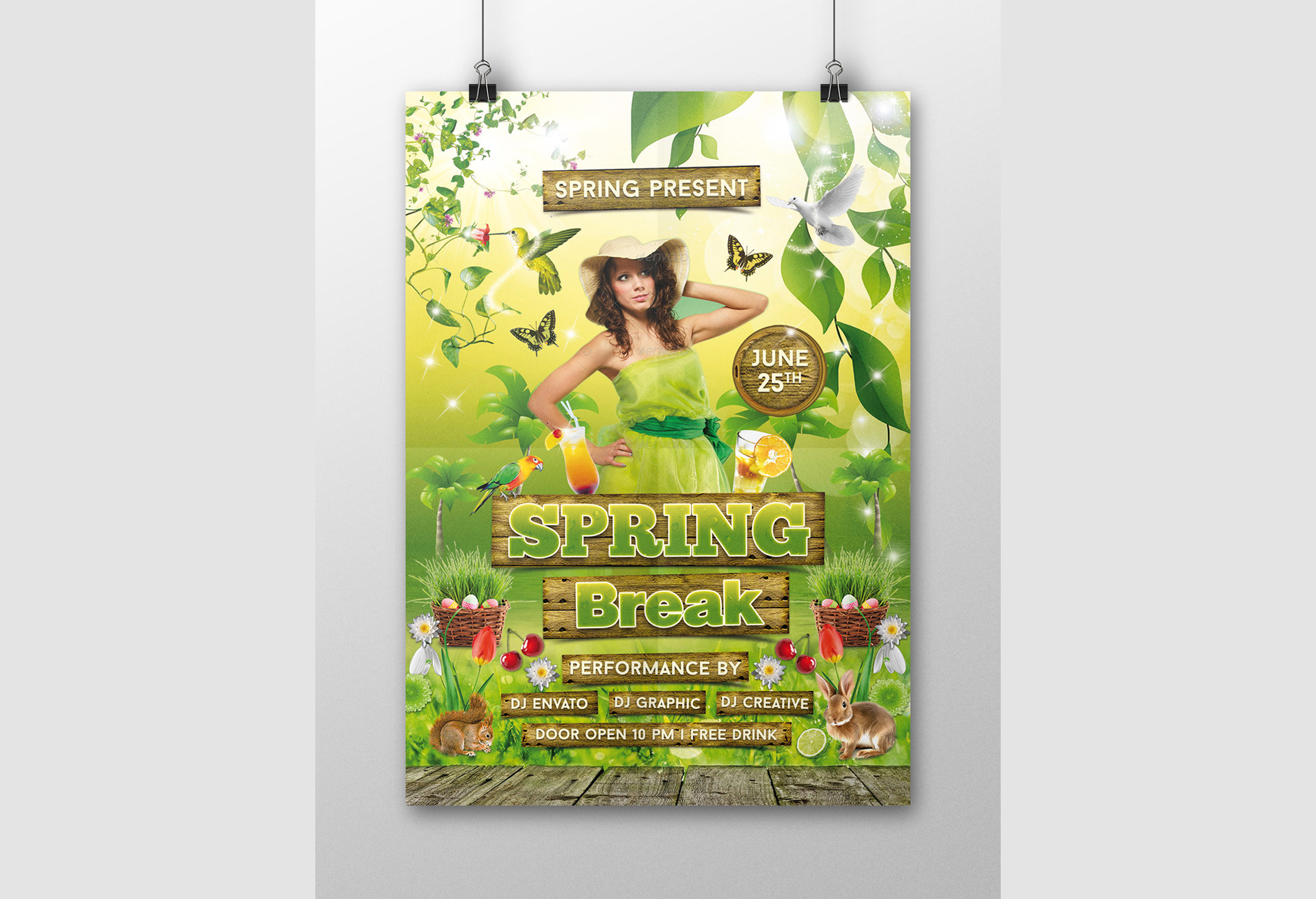 Spring Flyer Template 01, a Flyer Template by Creative designer