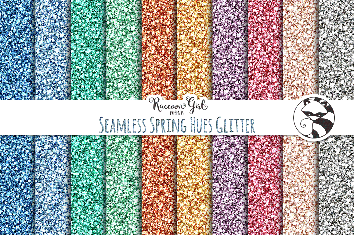 Seamless Spring Hues Glitter, a Texture Graphic by RaccoonGirl Design