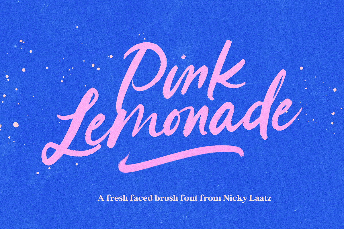 Pink Lemonade Brush Font, a Script Font by Nicky Laatz