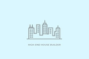 High End House Builder Logo, a Branding & Logo Template by felicidads
