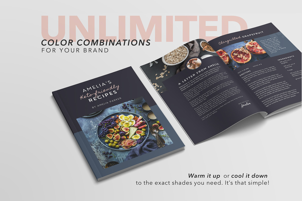 Minimalist Cookbook Canva Template