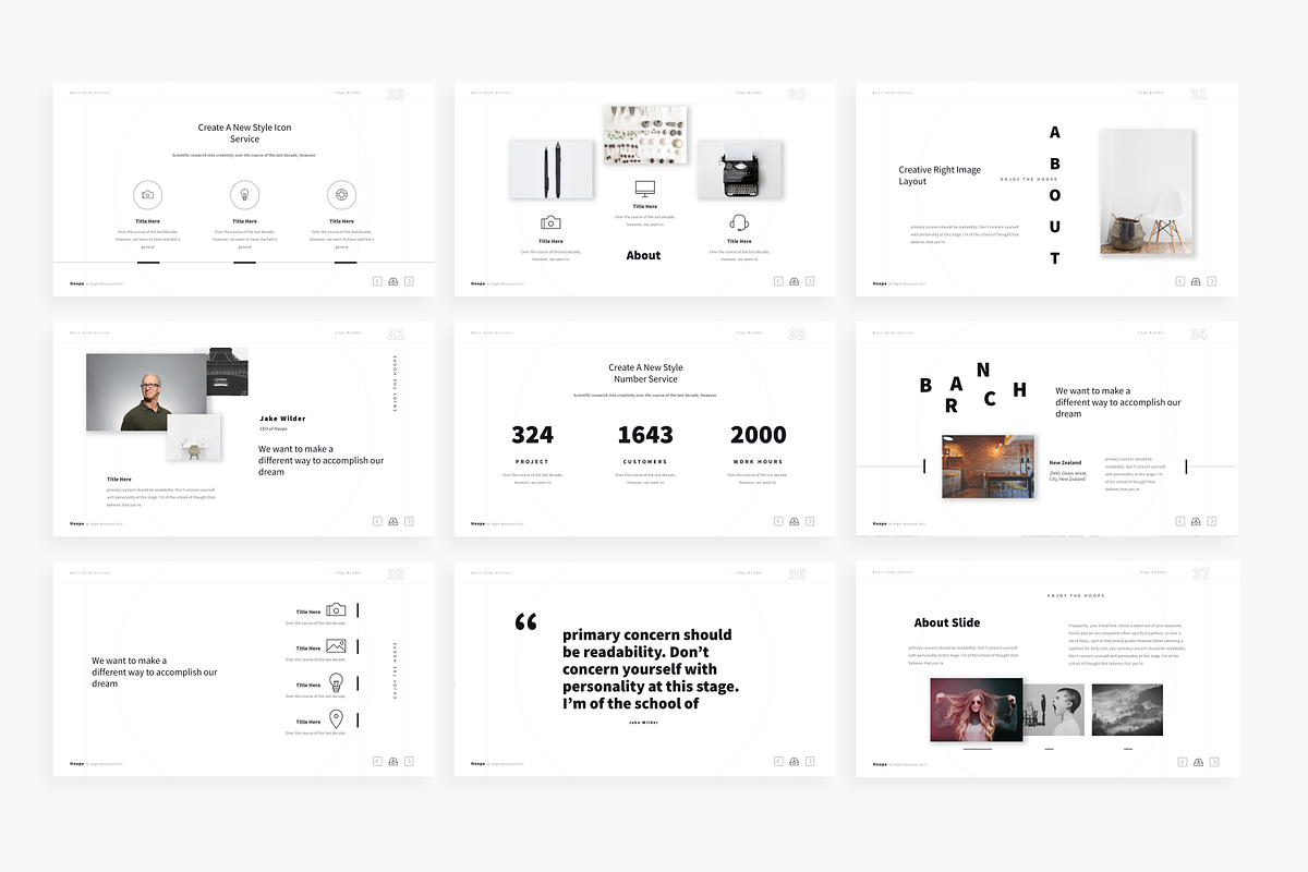 Hope White Powerpoint Template