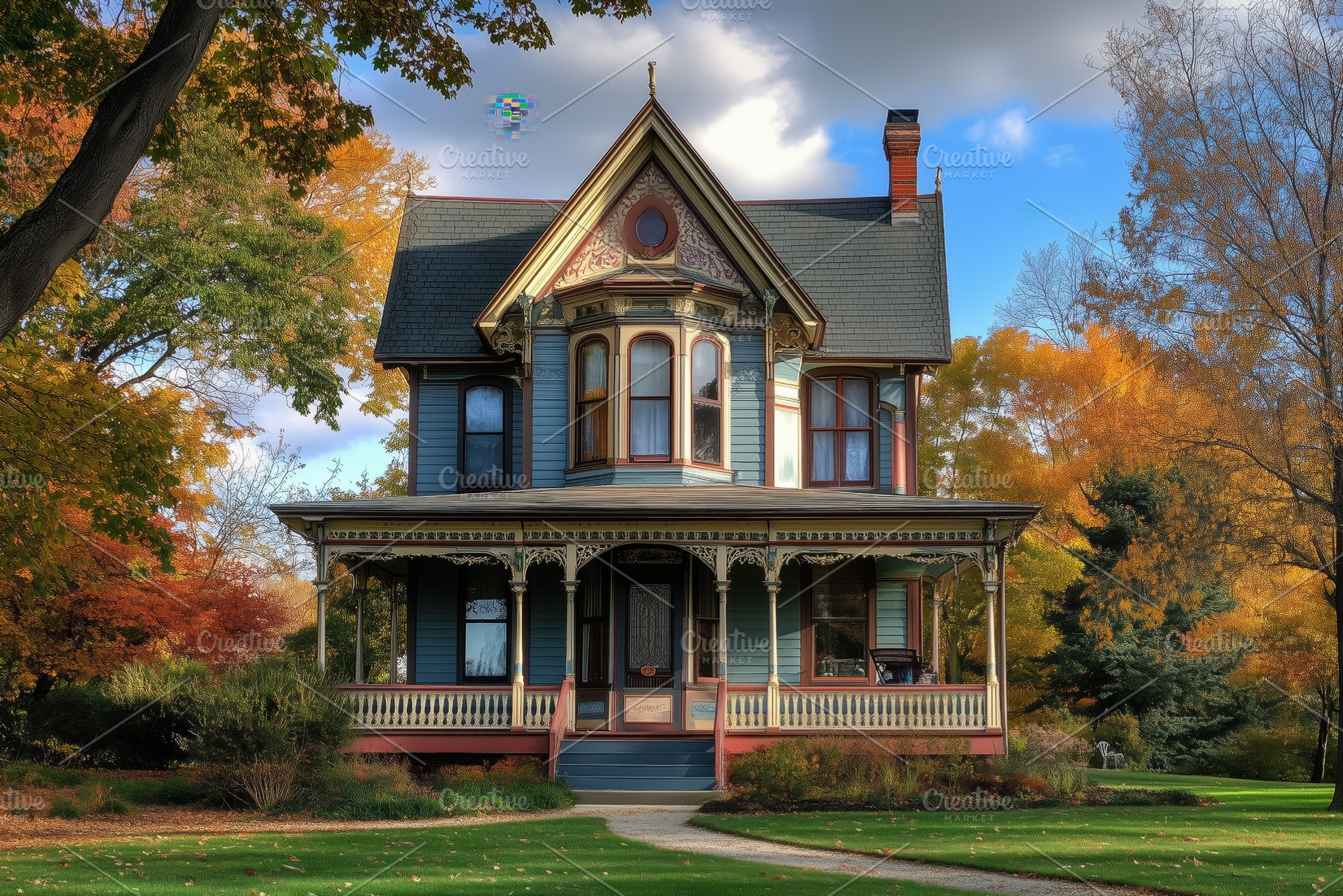 A beautifully restored Victorian Colonial Revival house style with ...