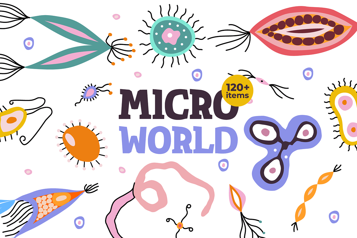 The Biology Vector Clipart Set | Creative Market