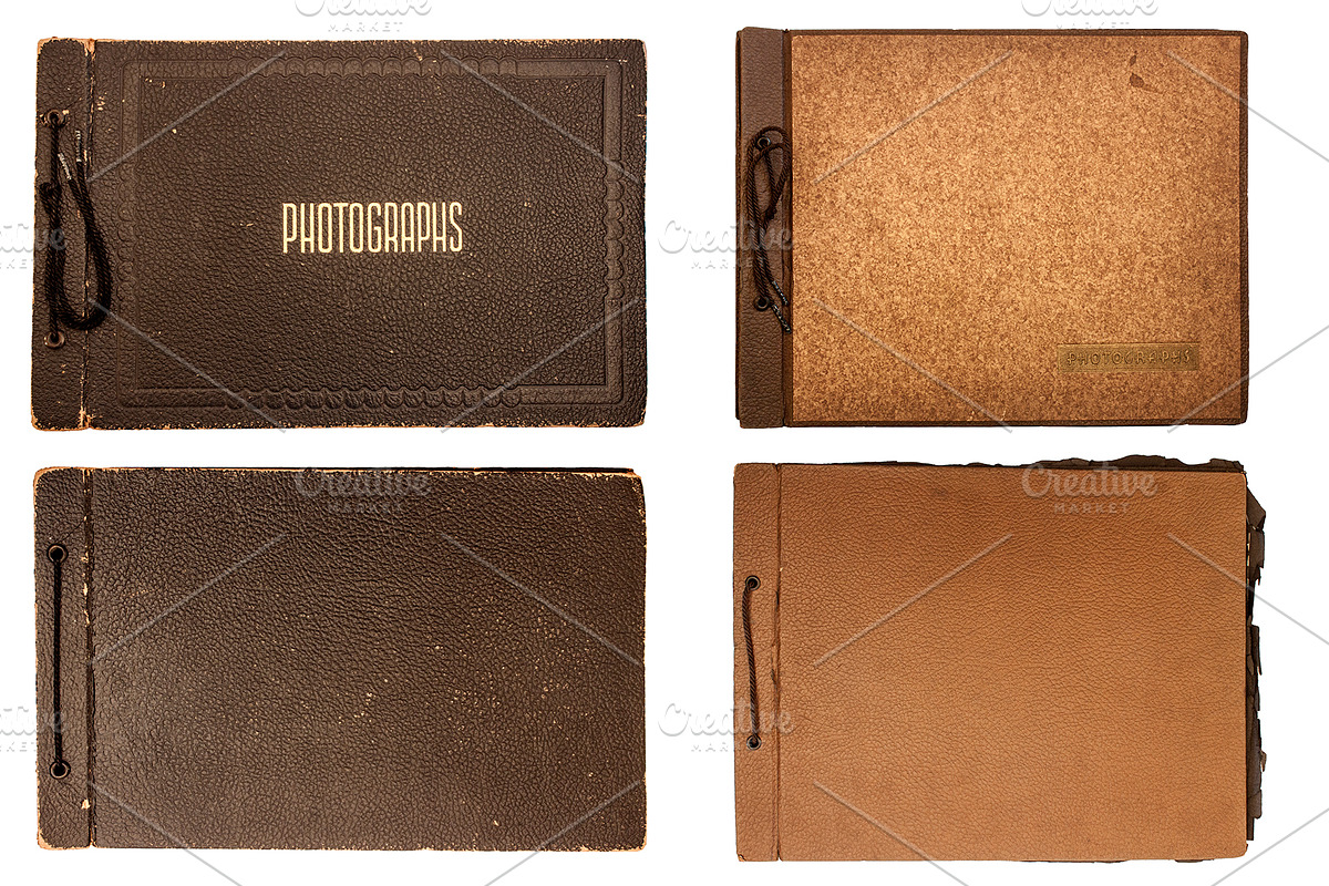 Vintage Photo Album Cover Textures, a Texture Graphic by Blue Line Design