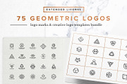 75 Geometric Logo Bundle, a Branding & Logo Template by Foldo