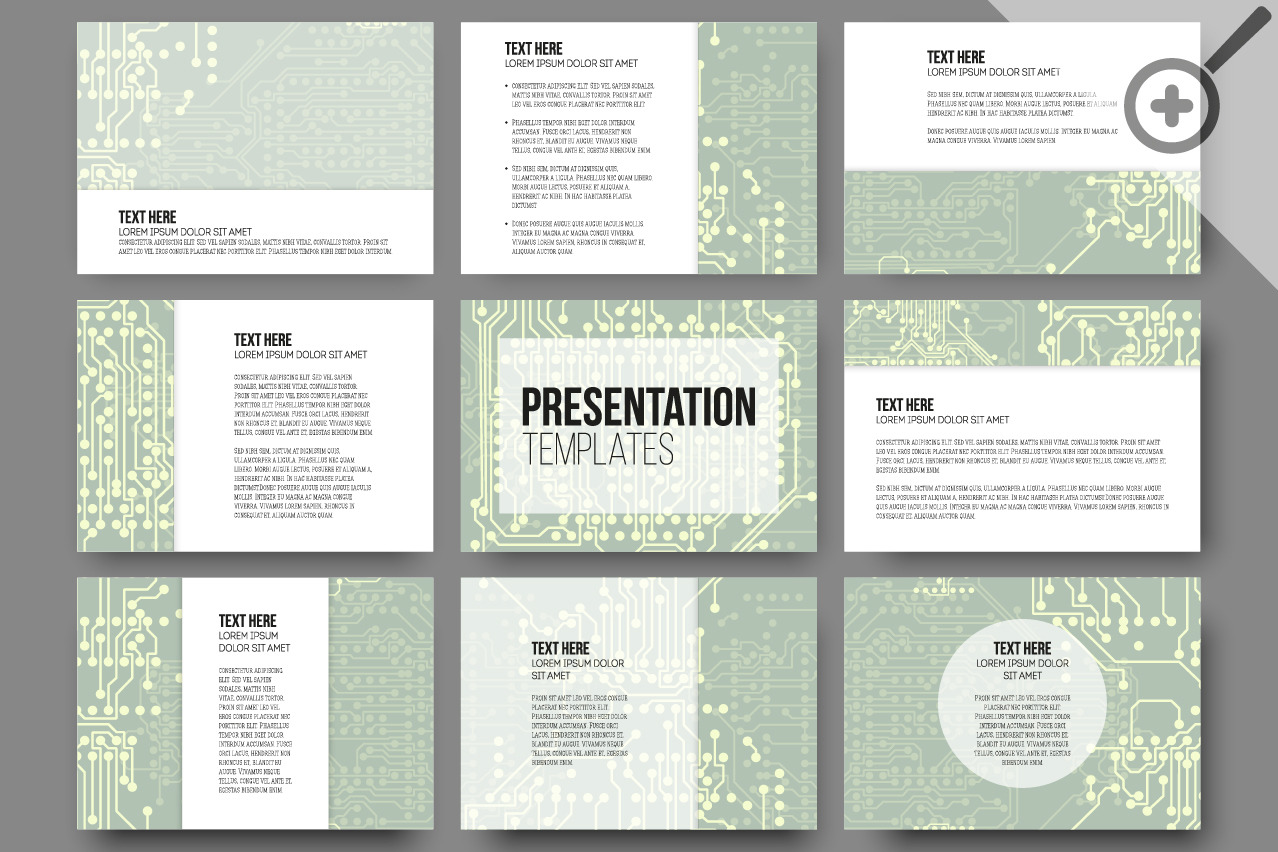 Scientific templates for slides, a Technology Illustration by VectorShop