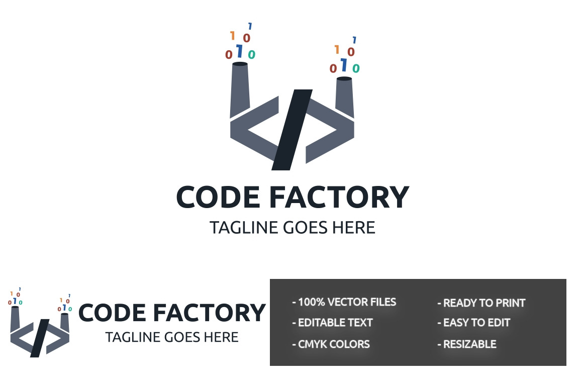 Code Factory Logo | Branding & Logo Templates ~ Creative Market