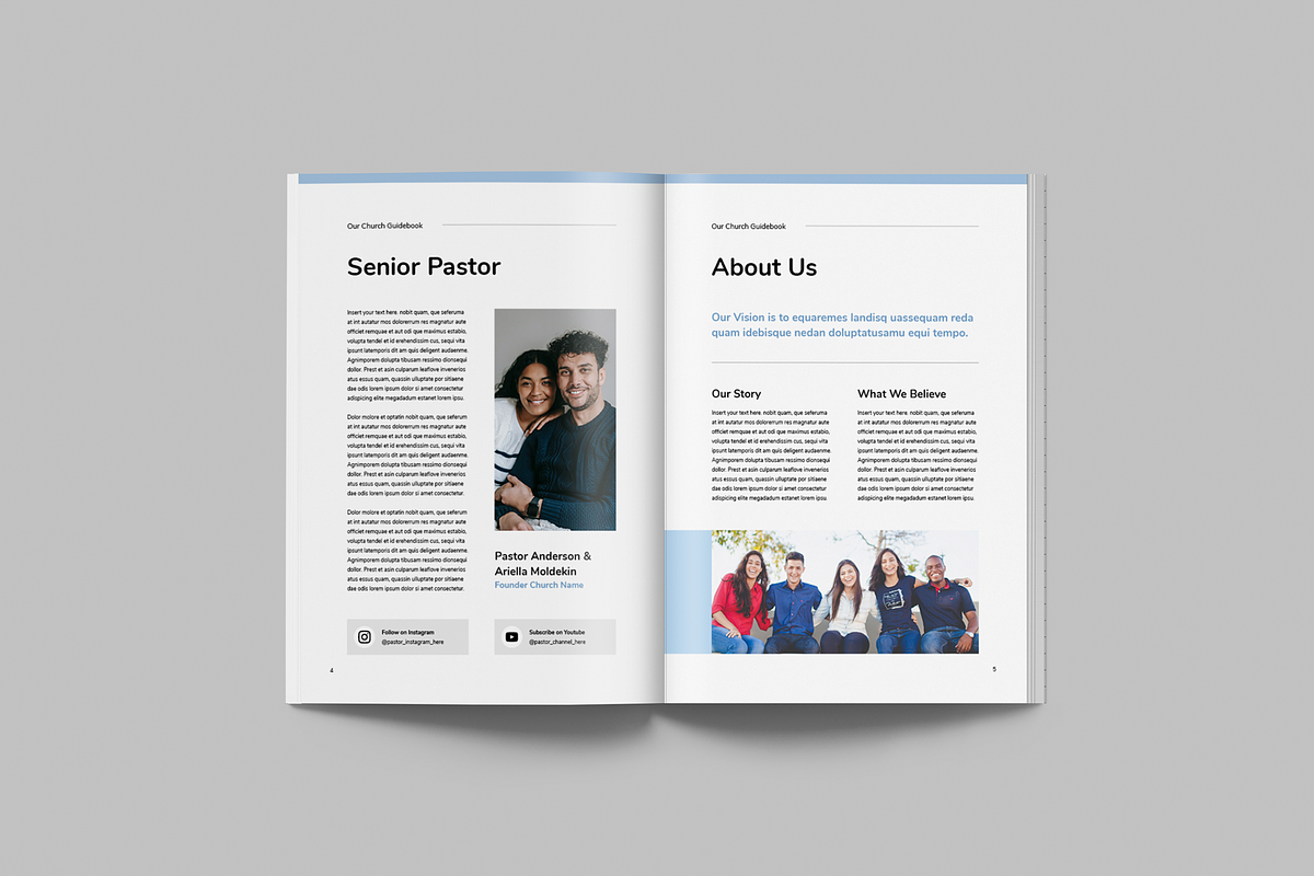 Church Booklet | MS Word & Indesign, a Brochure Template by Leaflove