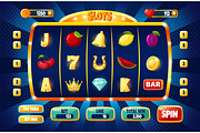 Casino slot machine game ui design, an Object Graphic by Frogella