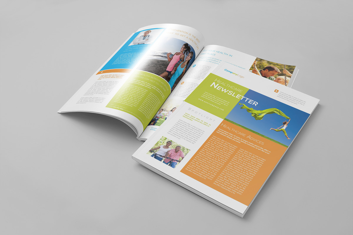 Healthcare Newsletter Template, a Brochure Template by Carlos Fernando