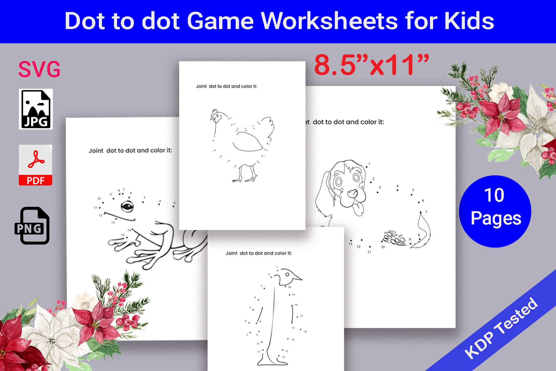 Animal Dot To Dot Game For Kids, a Graphic by Hitubrand | Creative Market