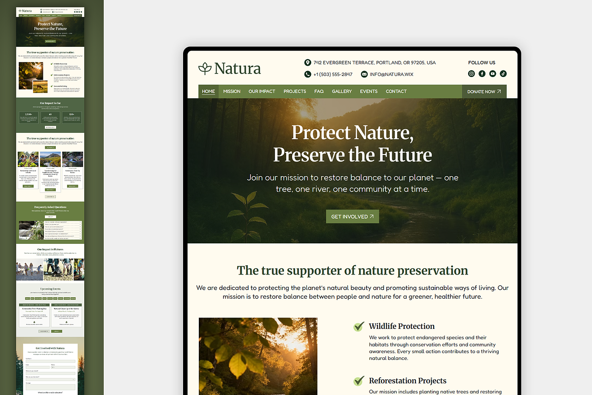 Environment Website Template, a Wix Template by Kitteeh