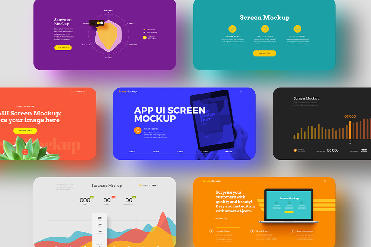 Landscape App Ui Screen Mockup, a Product Mockup by Avelina Studio ...