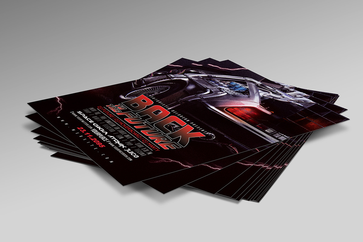 Back to the Future | 6in1 Flyer, a Flyer Template by GIGA-TEMPLATE