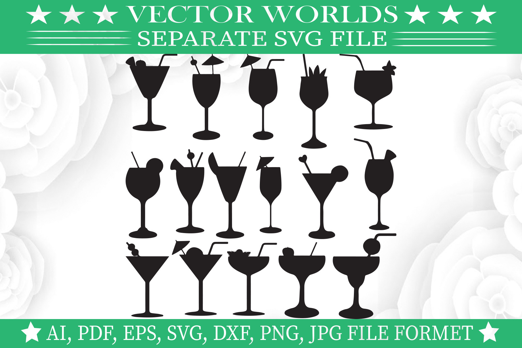 Cocktail Svg, Drink, Cocktails Svg, an Object Graphic by VectorWorlds