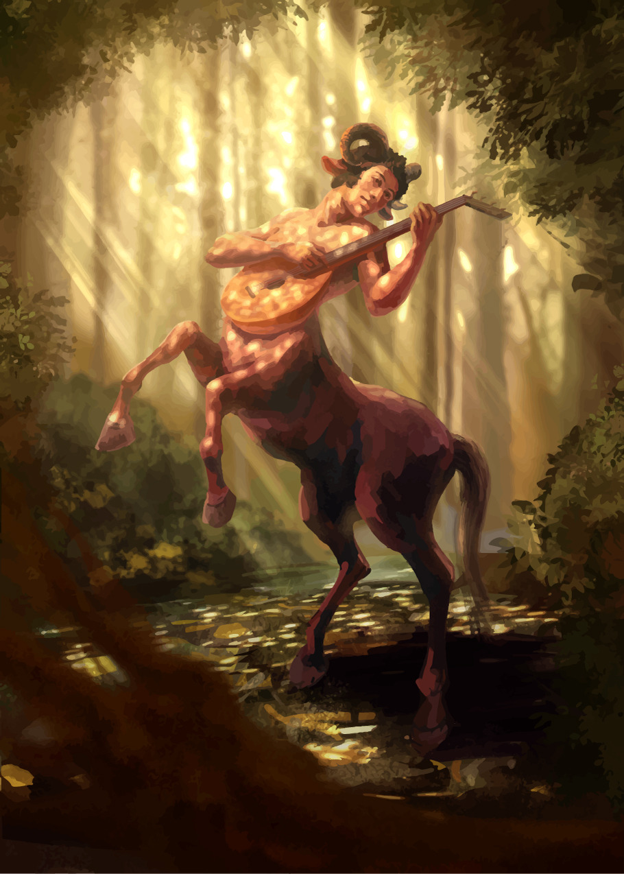 Centaur play on guitar, an Animal Illustration by BestPics | Creative ...