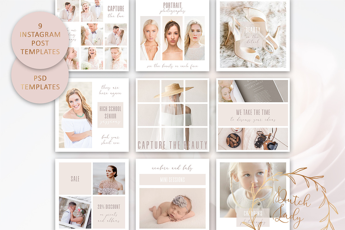 PSD Instagram Post Template Bundle, a Social Media Template by The ...