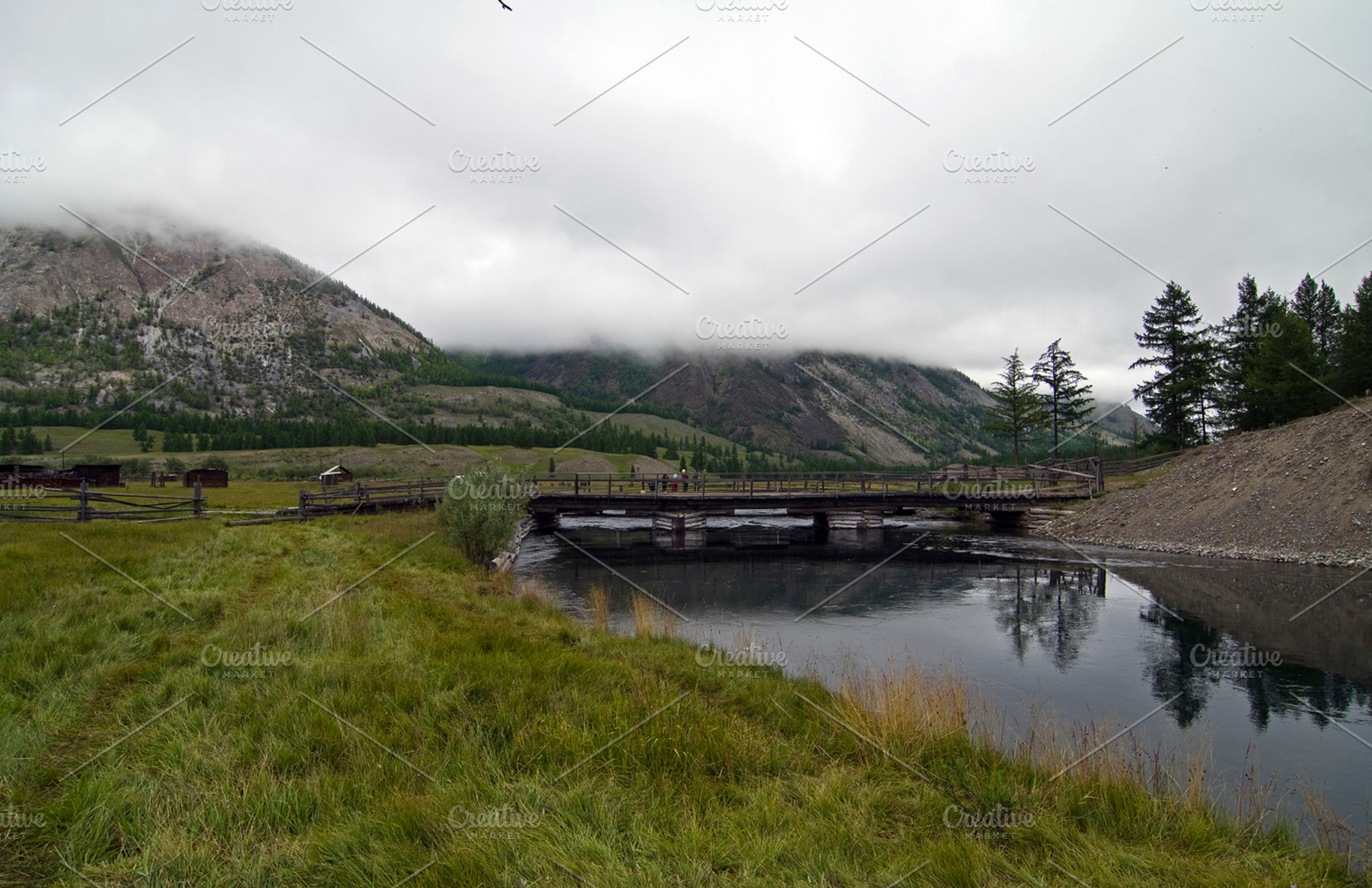 The old bridge., a Nature Photo by possum | Creative Market