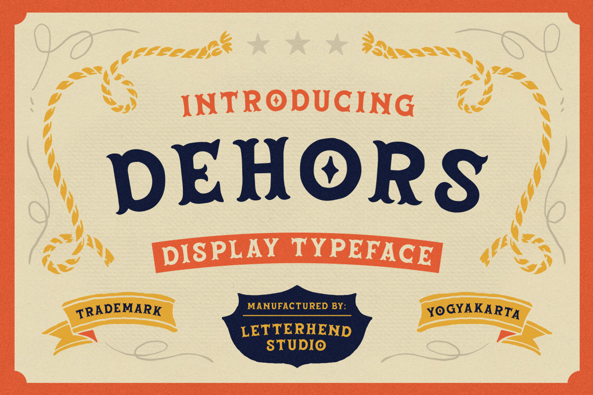 Dehors - Western Display Typeface, a Font by Letterhend Studio