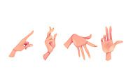 Hand gestures set. Female arm, palm, an Object 3D Model by art PVP - market