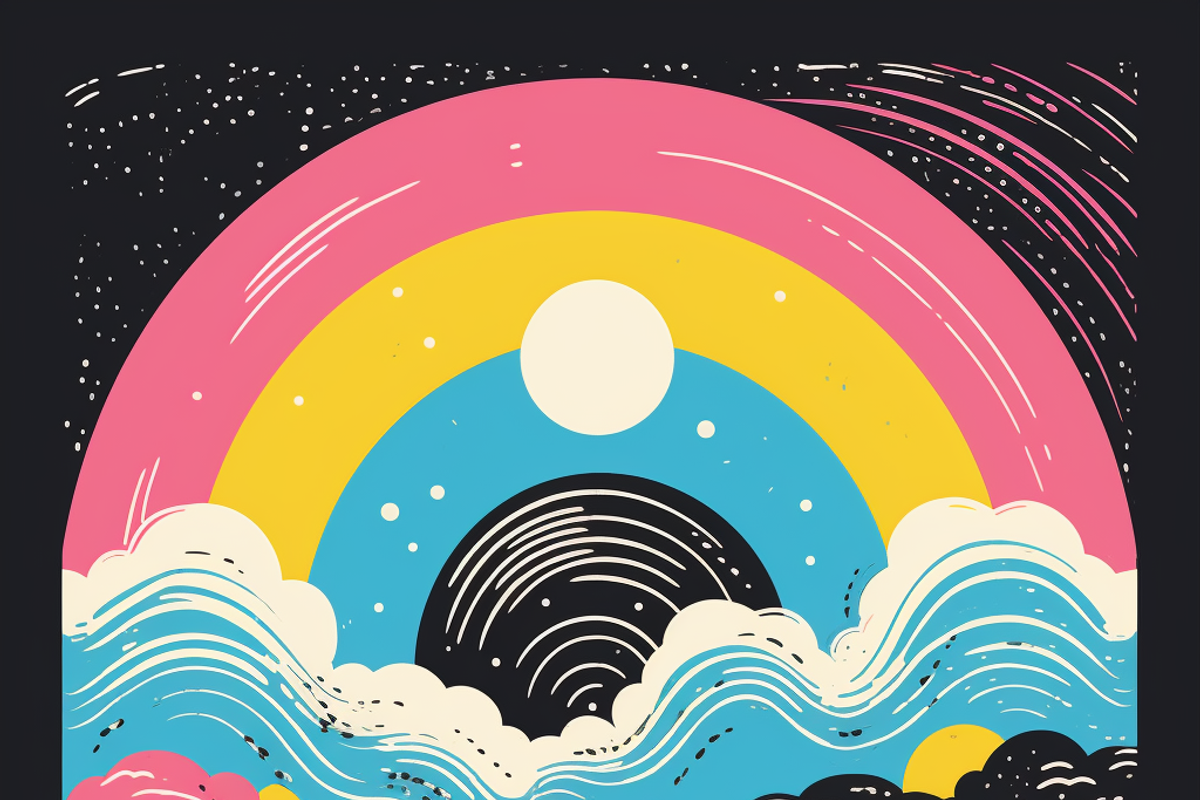 Pop Art Waves, a Pattern Graphic by Printable Treasure